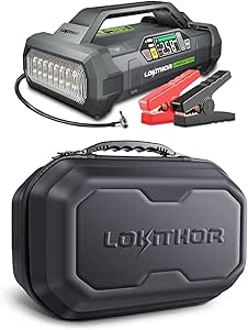 Amazon.com: LOKITHOR JA3000 Jump Starter with Air Compressor and JA-Series Bag EVA Protection ...