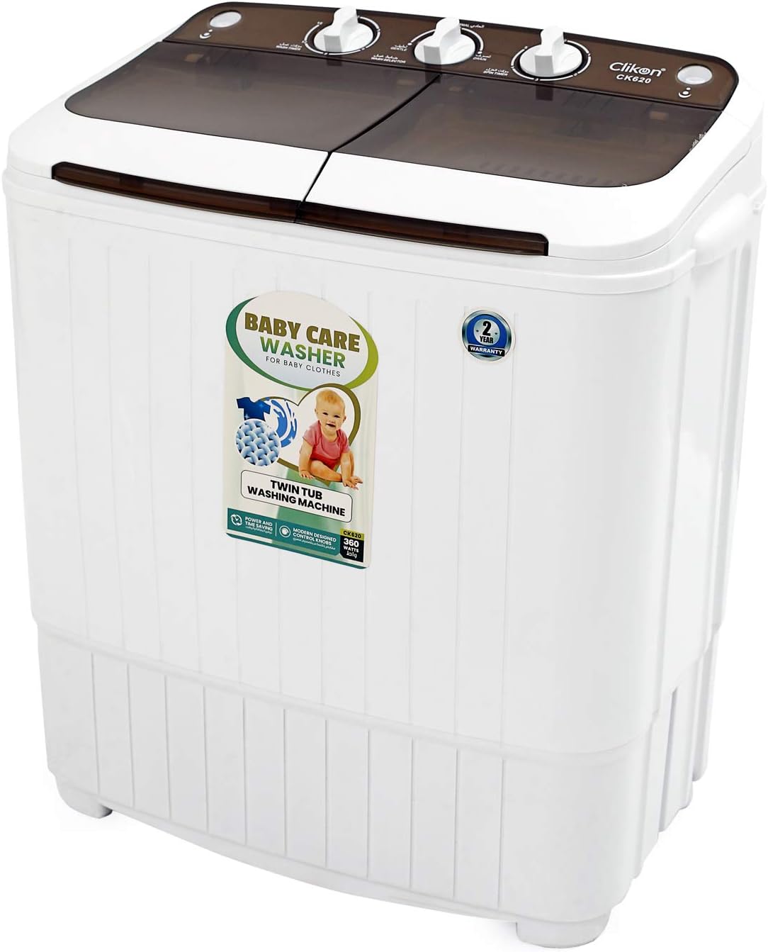 Dansat Twin Tub Washing Machine, Top Load, 5 Kg, White - DW5W : Buy ...