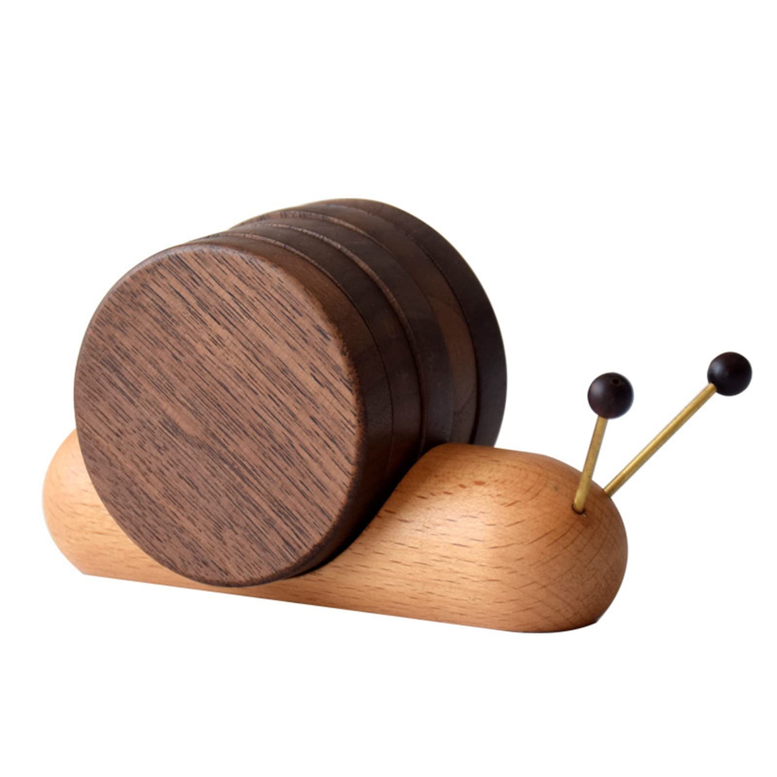 Amazon.com: Wood Coaster Set, Snail Shape Wooden Coasters Heat ...