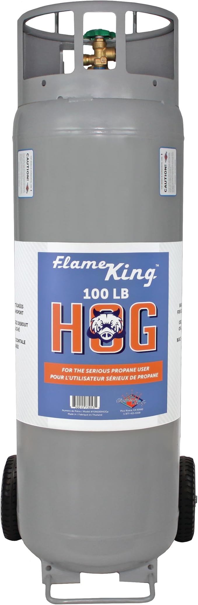 Amazon.com : Flame King 100LB Empty Propane Tank with Wheels ...