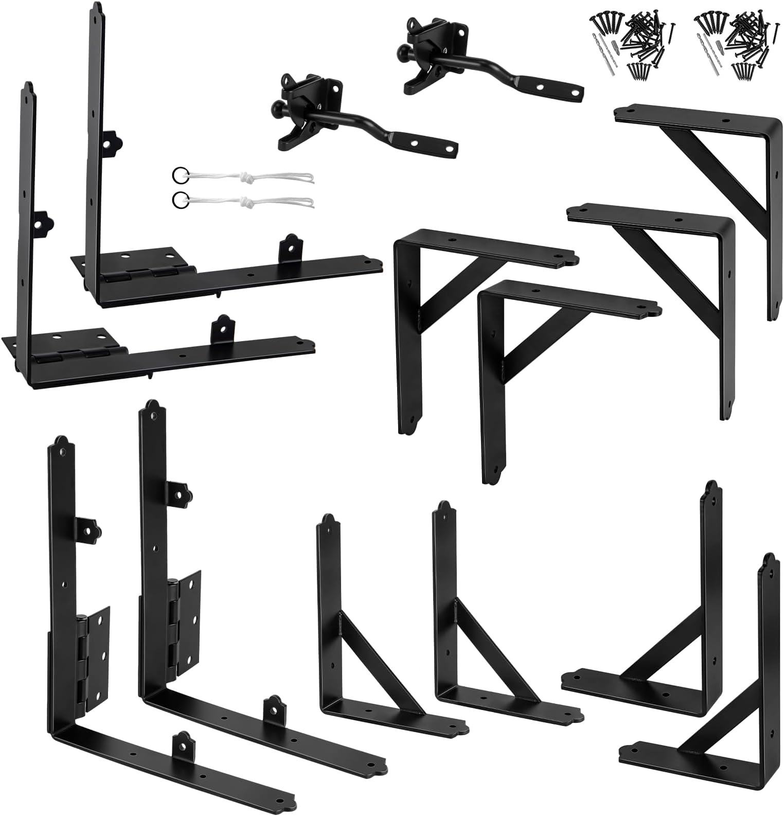 Fence Gate Kit, 2 Set Anti Sag Gate Corner Brace Bracket, Heavy Duty ...