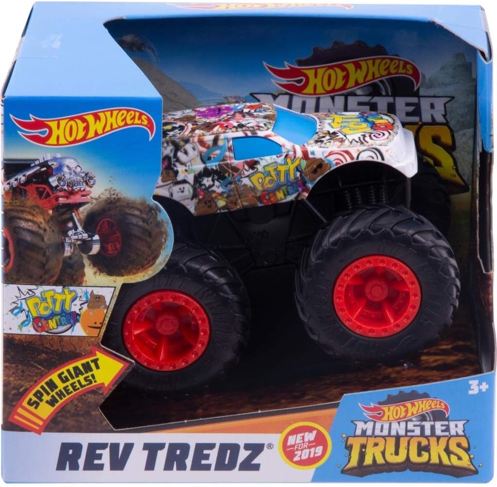 Amazon.com: Hot Wheels Rev Tredz Potty Central Monster Truck, 1:43 ...