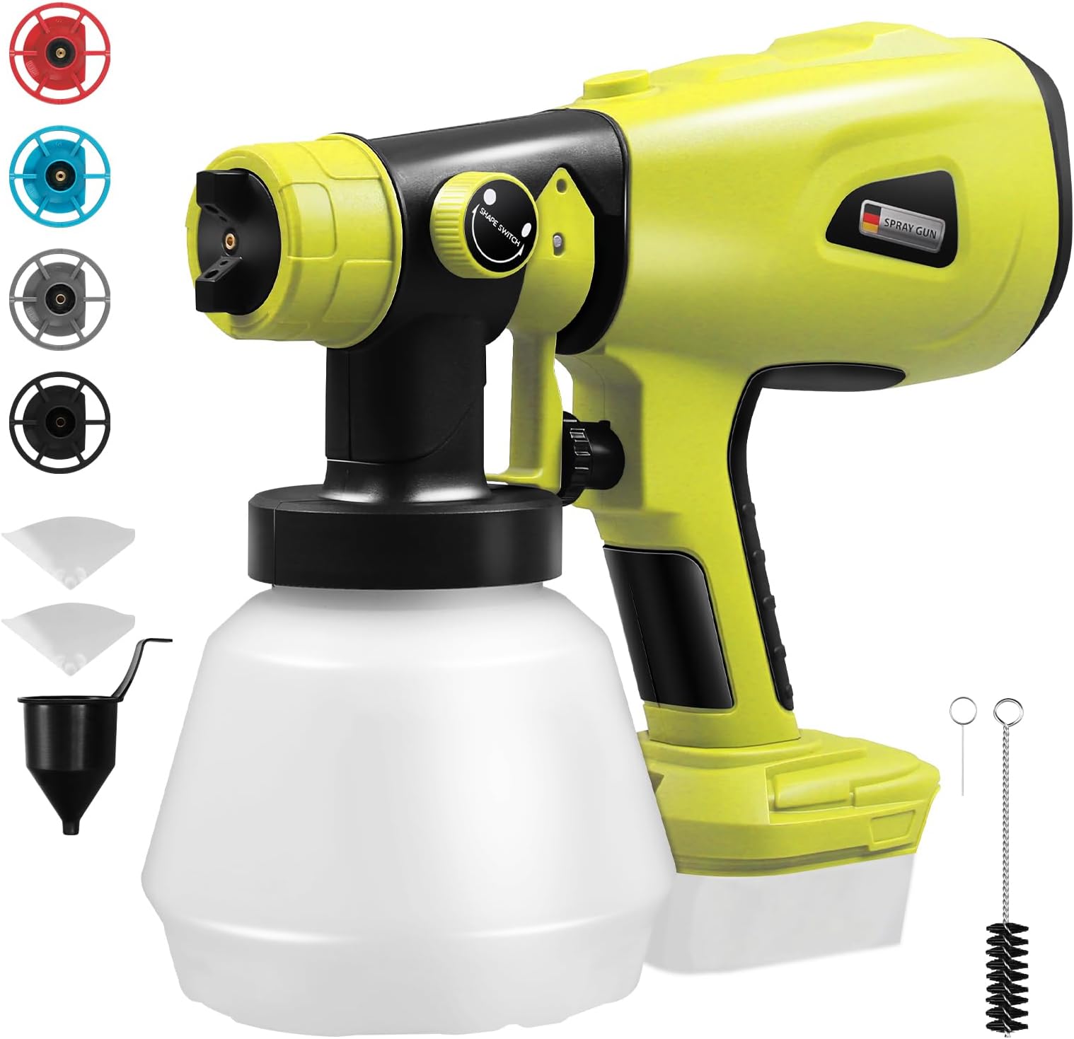 YEX-BUR Cordless Paint Sprayer for Ryobi 18V ONE + Li-ion NiCd NiMh ...