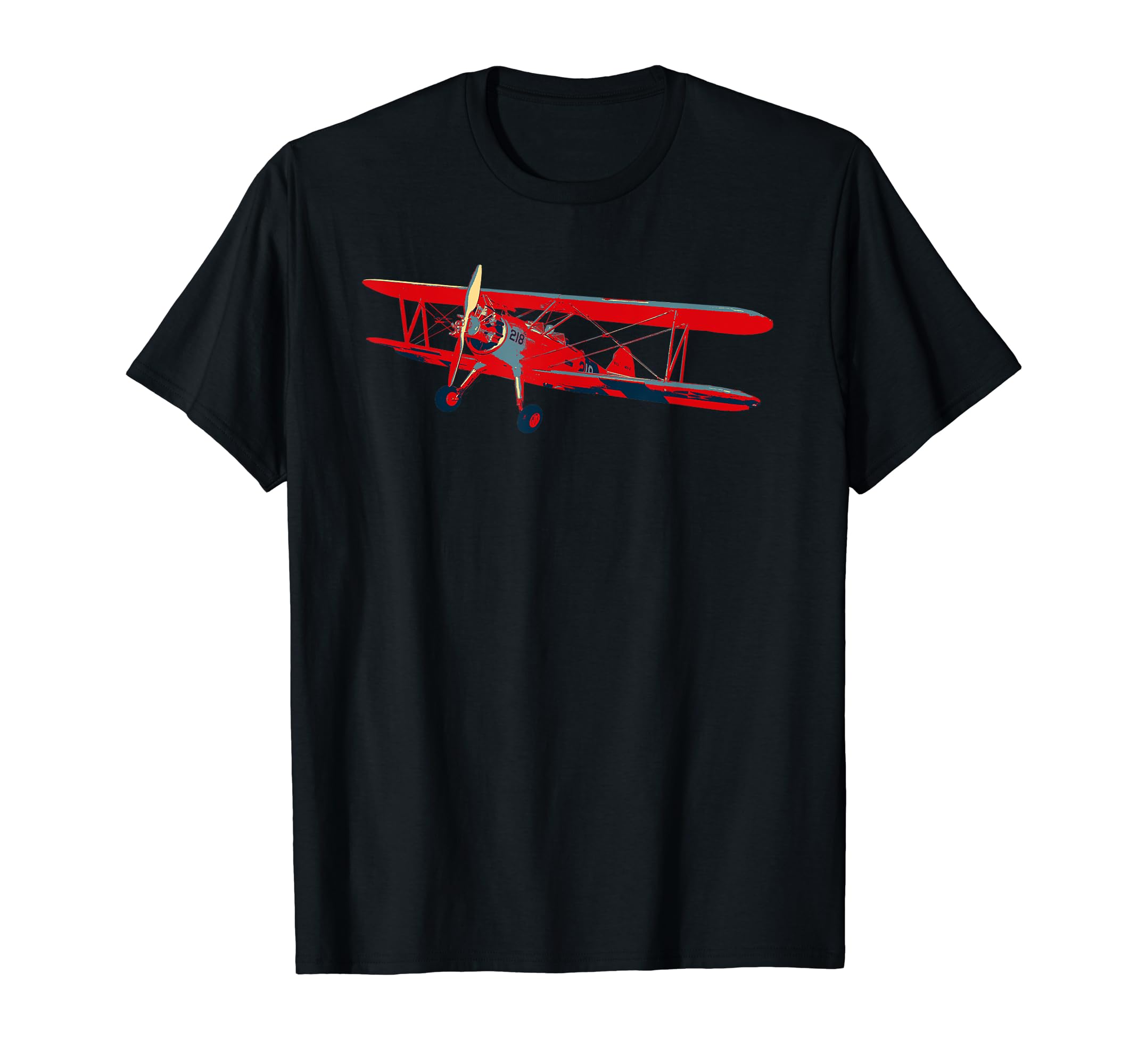 Amazon.com: Vintage Airplane Aviation Pilot Retro T-shirt Aircraft Tee ...