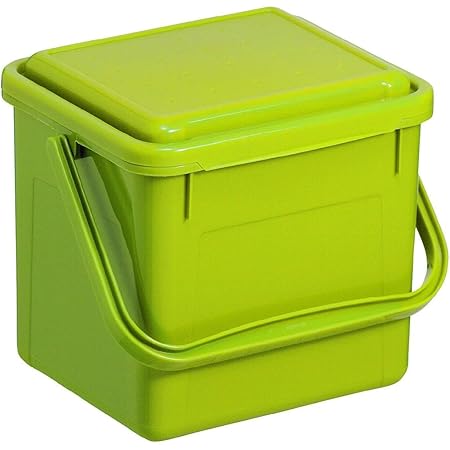Amazon.com: Rotho Bio Compost bin Kitchen 4.5 l, Plastic (PP), Green, 4 ...