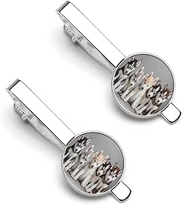 Amazon.com: Siberian Husky Puppies Dog Tie Clips for Men Tie Bar Tie ...