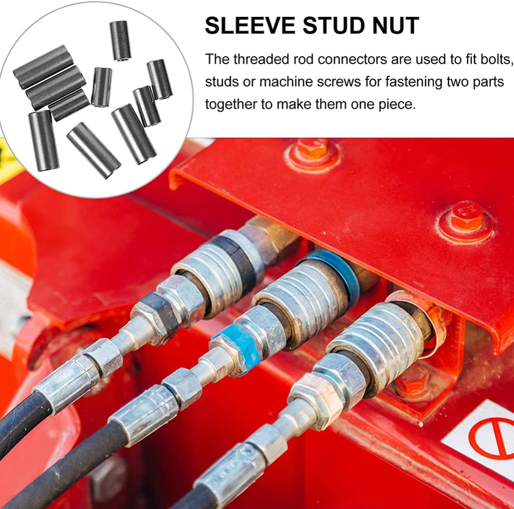 iplusmile 20pcs Rod Nuts Threaded Rod Connectors Stainless Steel M8 ...