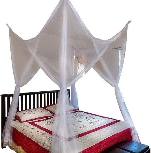 Amazon.com: OctoRose Four Post Mosquito Net for Bed Canopy -Fits Queen ...
