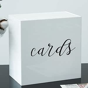 Amazon.com: JupDec White Wedding Card Box Reception with Slot, 10" X 10 ...