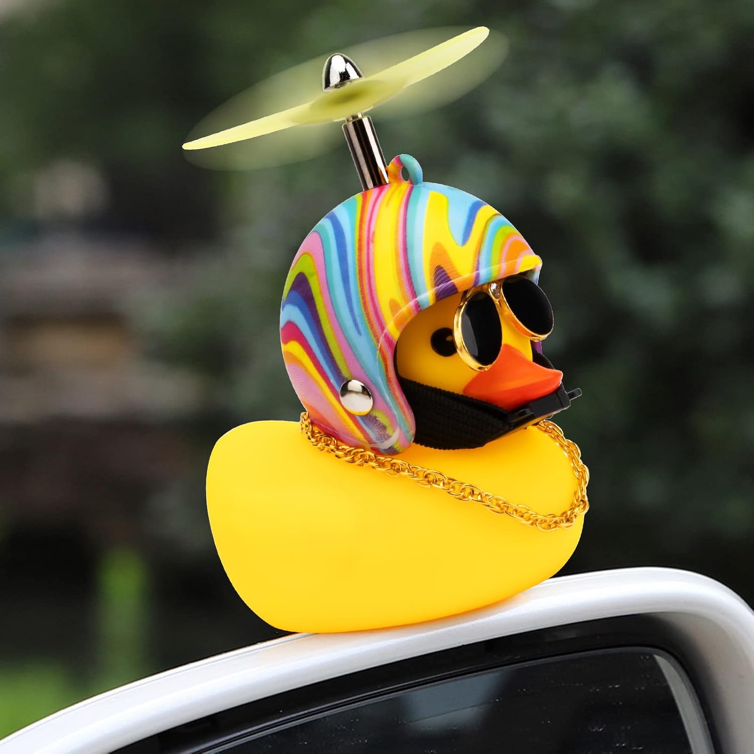 wonuu Rubber Dashboard Duck Car Decoration Yellow Duck Car Ornaments ...