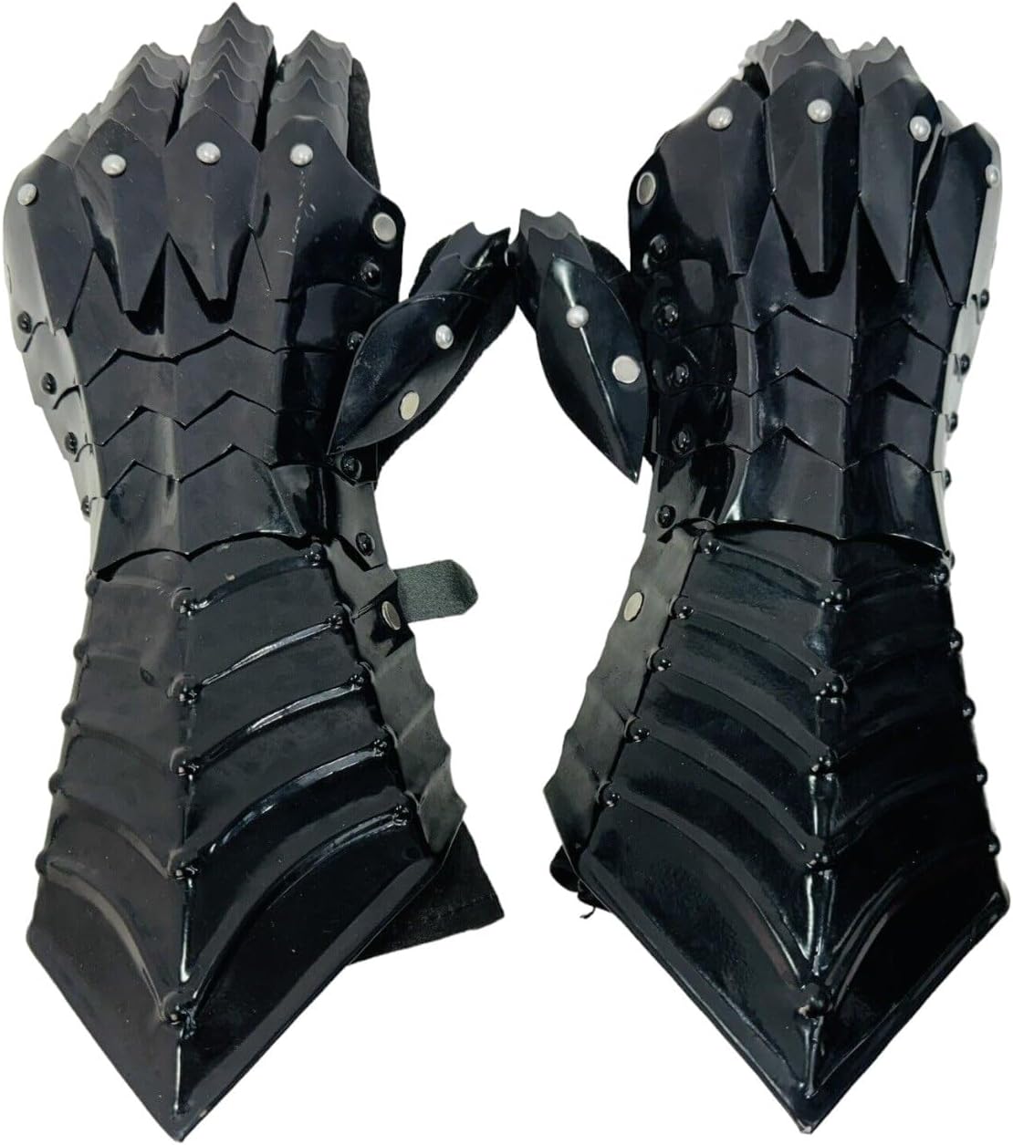 Amazon.com: Medieval Gauntlets Nazgul Black Antique Steel Armor Gloves ...