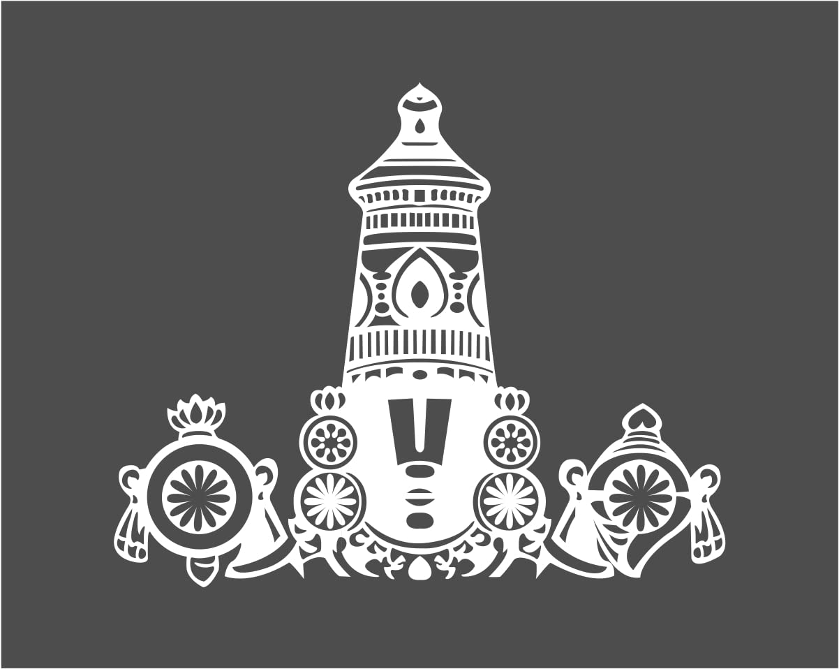 Buy Wall Guru Lord Tirupati Balaji White Wall Decal and Sticker Size ...