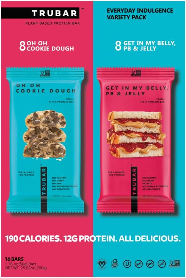 Amazon.com : TRUBAR Vegan Protein Bar, Daydreaming About Donuts, Gluten ...