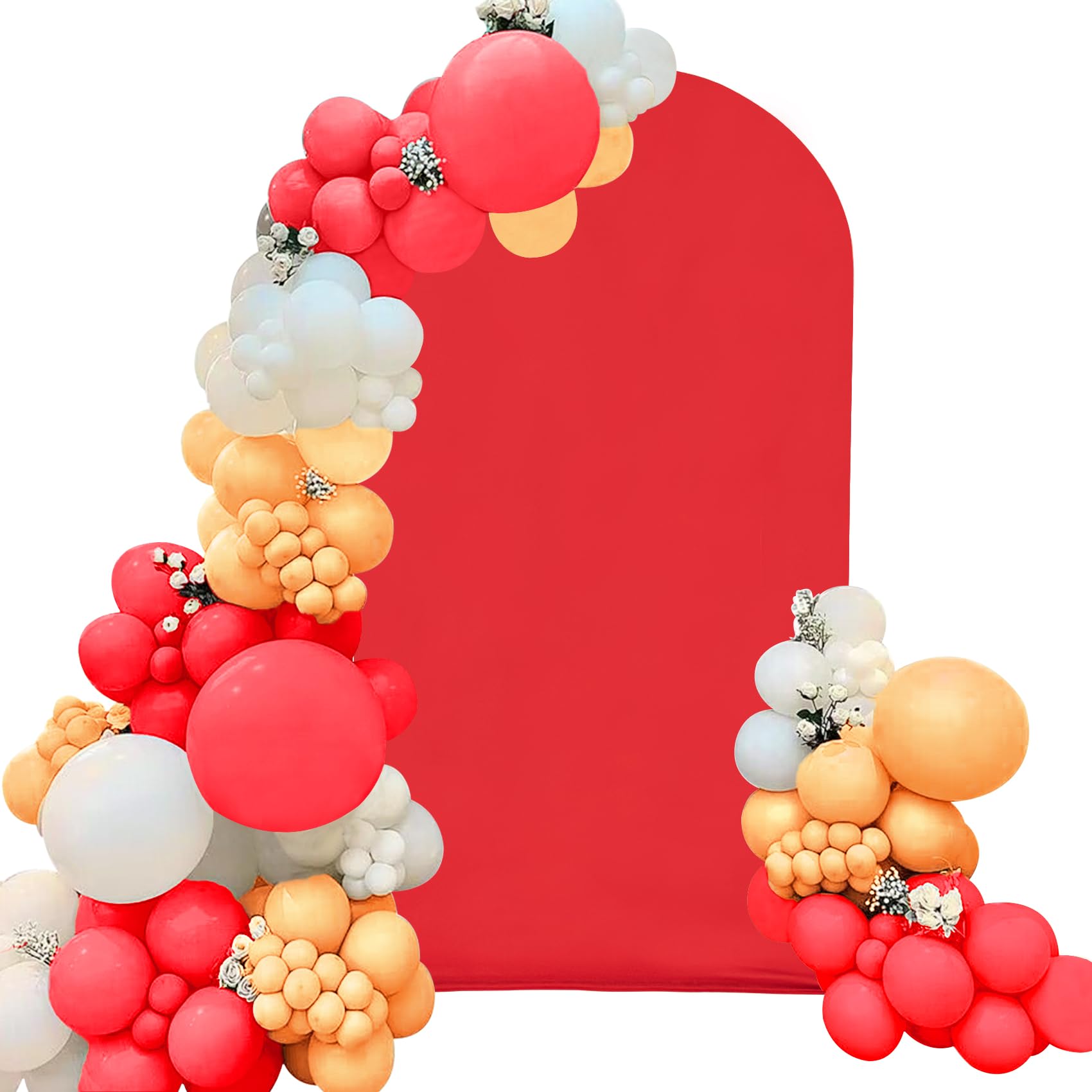 Snapklik.com : Spandex Fitted Wedding Arch Cover 4FT Red Arch Backdrop ...