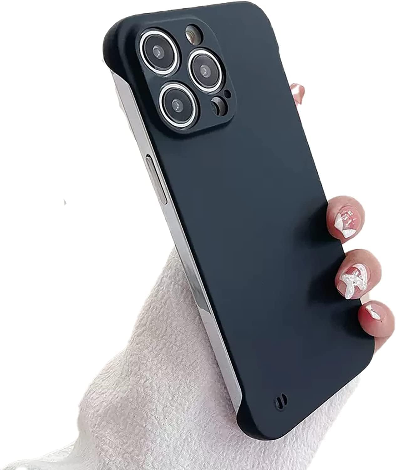 Amazon.com: Ultra-Thin Frosted Borderless Case for iPhone 14 13 12 Pro ...