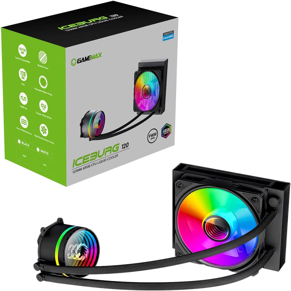 Corsair H55 RGB Liquid CPU Cooler - 120mm AIO - SP120 RGB ELITE Fan ...