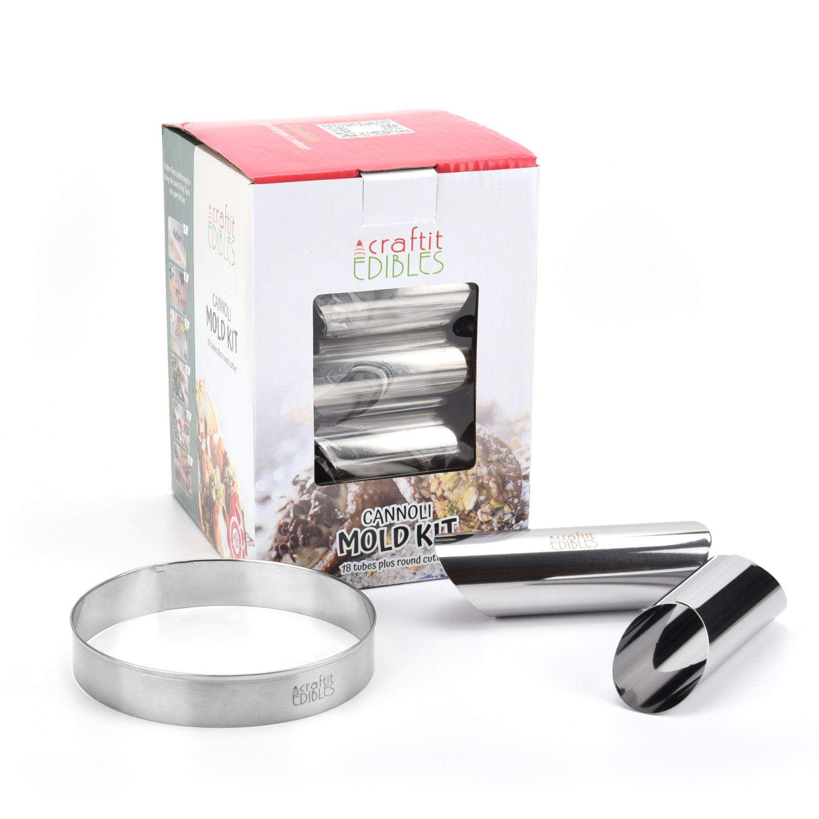 Buy Craftit Edibles Cannoli Forms Canoli Tube Set - 18 Quality Large ...