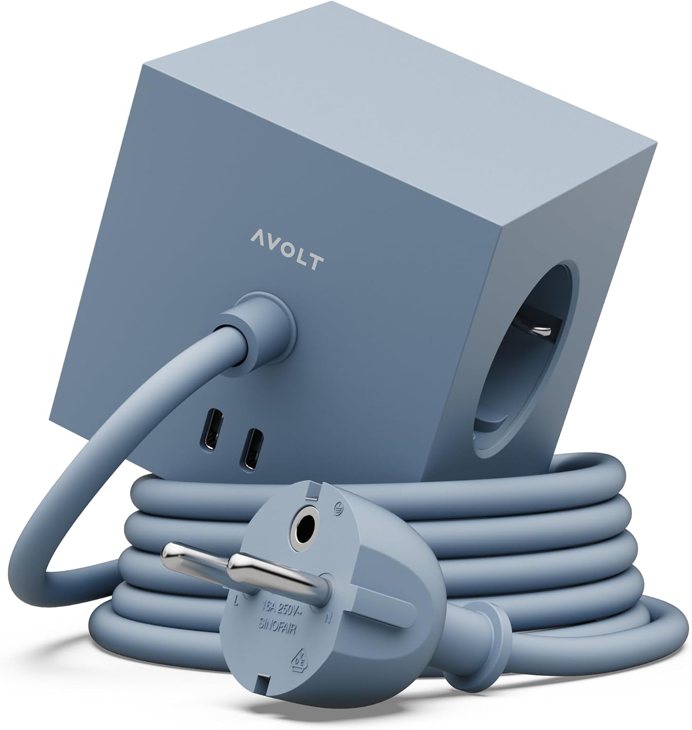 Multiprise Cube USB AVOLT Square 1 – Base Magnétique – 3 Prises + 2 ...