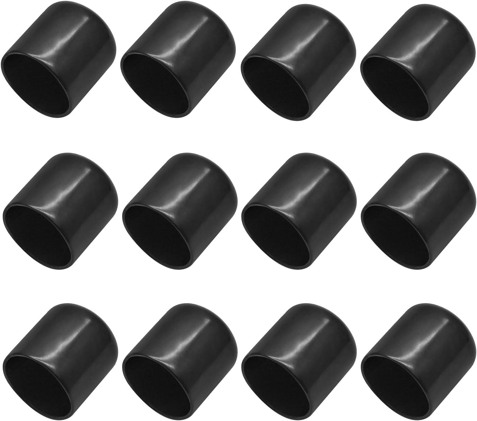 Bonsicoky 12Pcs Round Rubber End Caps 1-3/4" (45mm) ID Vinyl Flexible ...