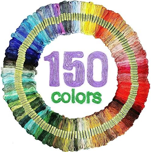 Amazon.com: ATDAWN Rainbow Color Embroidery, Cross Stitch Threads ...