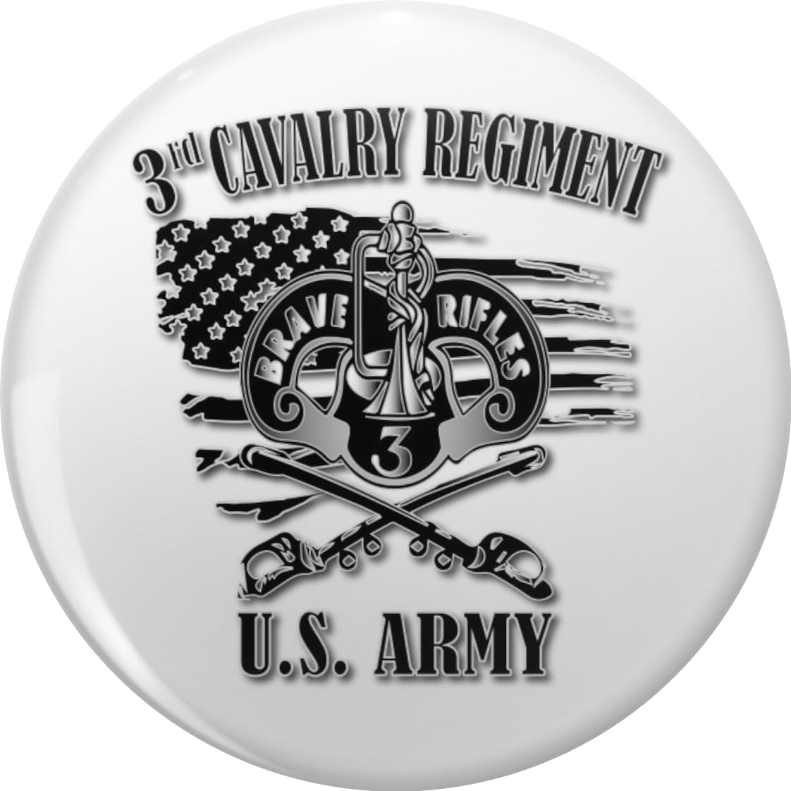 Amazon.com: 3rd Cavalry Regiment Pin Lapel Pin Brooch Steel Pins Badge ...