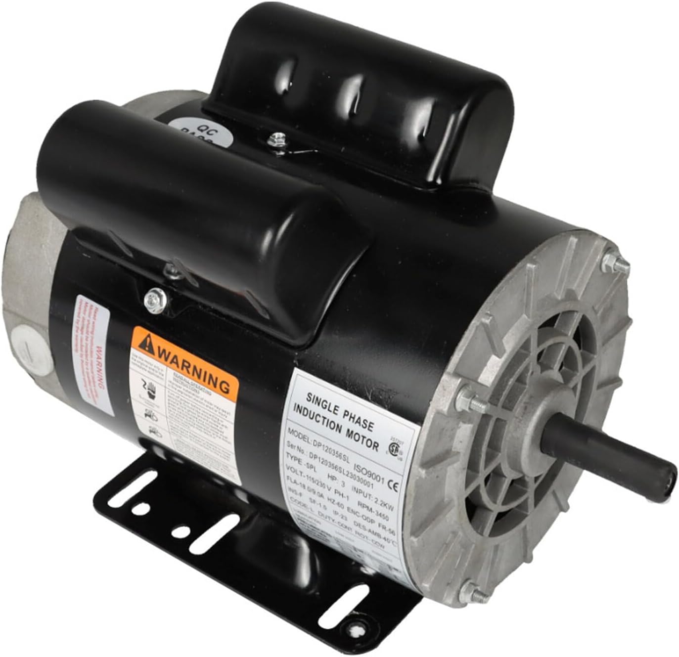 NEW 3.7 HP Compressor Duty Electric Motor, 3450 RPM, 56 Frame, 5/8 ...
