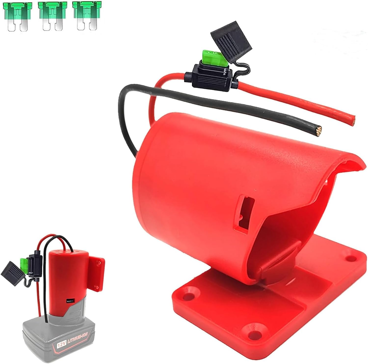 Amazon.com: Power Wheel Battery Adapter, for Milwaukee 12V M12 battery ...