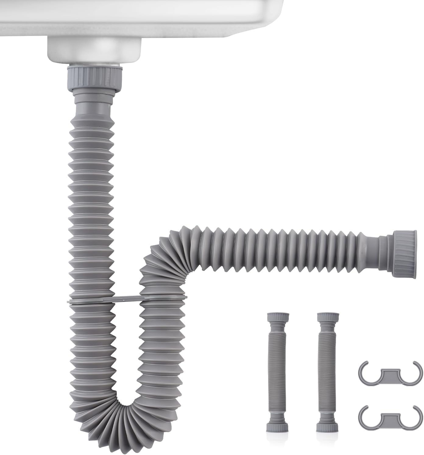 OLIREXD Universal Wash Basin Sink Drain Pipe, 1-1/4 Inch Install ...