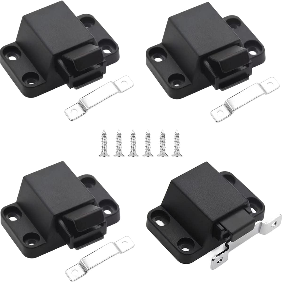 Self-Closing Push To Open Door Latches Hardware CBRIVE® 4Pack Kitchen ...