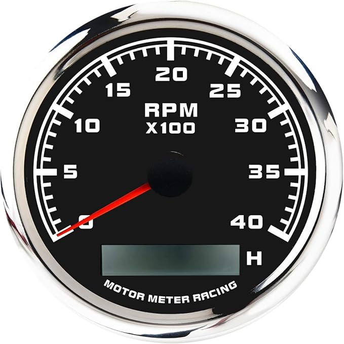 Amazon.com: MOTOR METER RACING W Pro Series 85mm 3-3/8" Tachometer 4000 ...