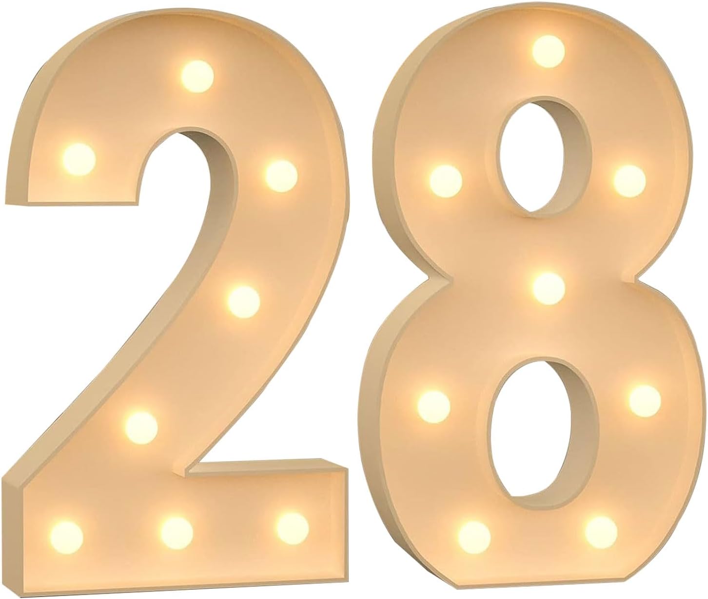 Amazon.com : Marquee Light Up Numbers 28 for Birthday Party Decoration ...