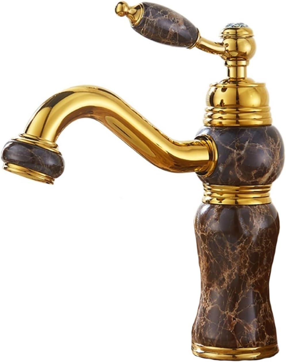 AVLUZ Antique Jade Stone Faucet, Single Hole Single Handle Bathroom ...