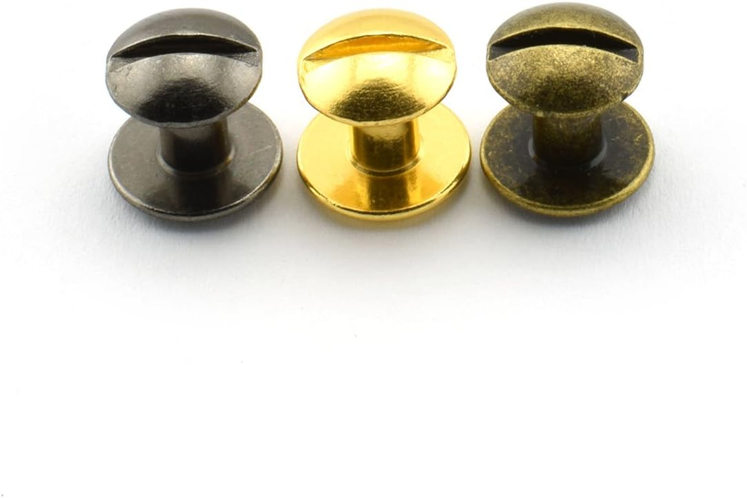 Amazon.com: 30 Sets 4x6mm Chicago Screws Assorted Kit Nail Rivet ...