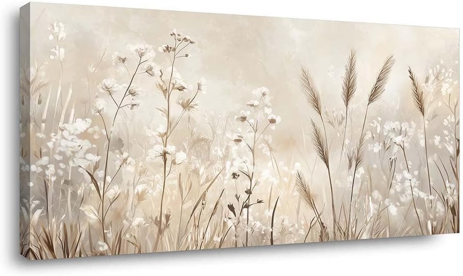 Amazon.com: ZESTRILIA Wildflower Canvas Wall Art for Living Room Office ...