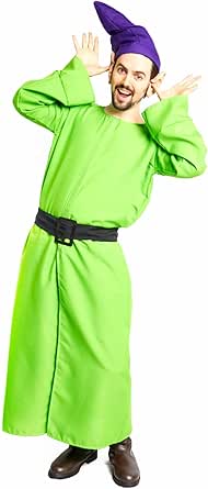 Amazon.com: Largemouth Men's Long Dopey Dwarf Robe Overcoat and Belt ...