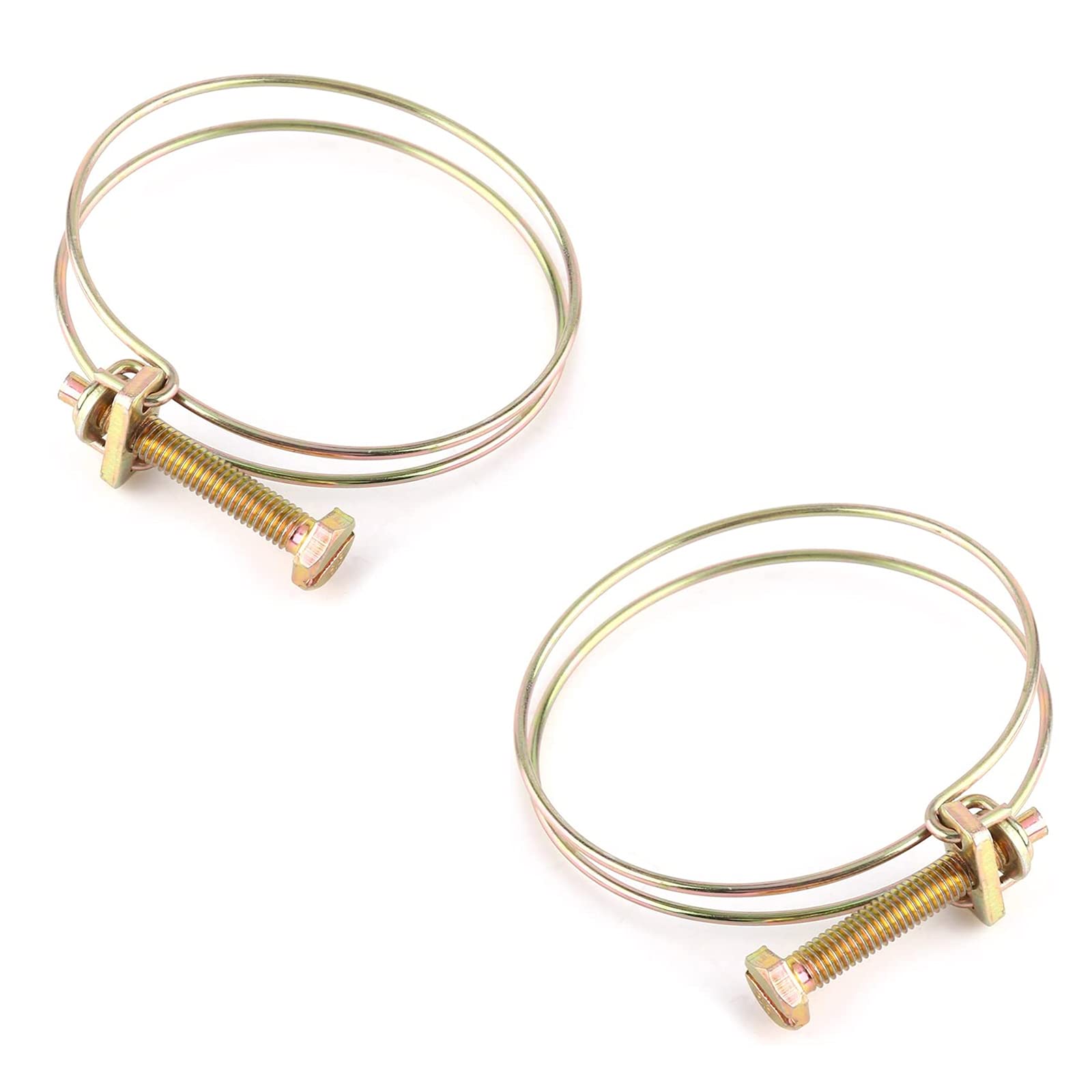Iron Pipe Clamps With Screws Gas Line Clamps 10pcs Double Wire Hose ...