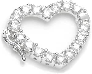 Amazon.com: Dreambell 925 Sterling Silver Heart CZ Interchangeable ...
