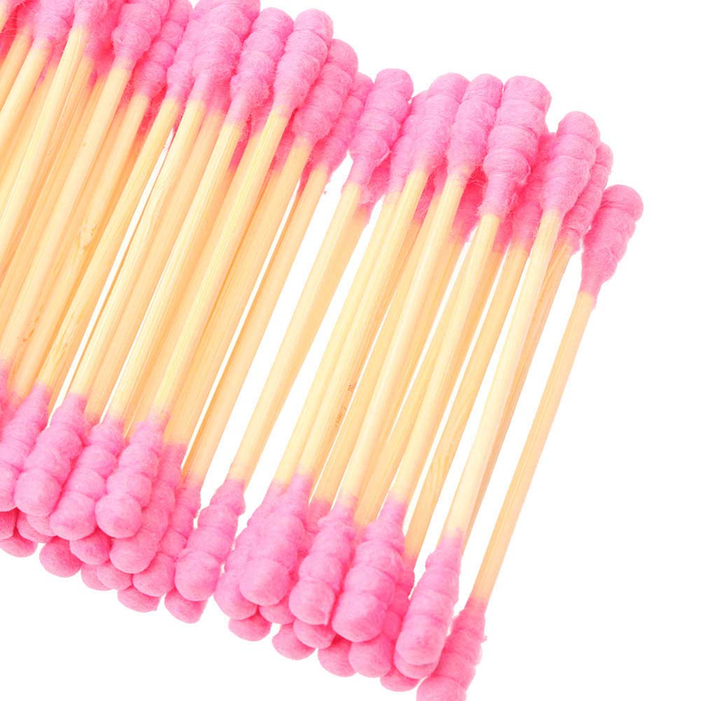 Amazon.com : AKOAK 100 Pcs/set Colorful Double Head Spiral Cotton Swabs ...