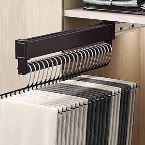 Amazon.com: Retractable Clothing Storage Bar - Pull Out Pants Rack ...