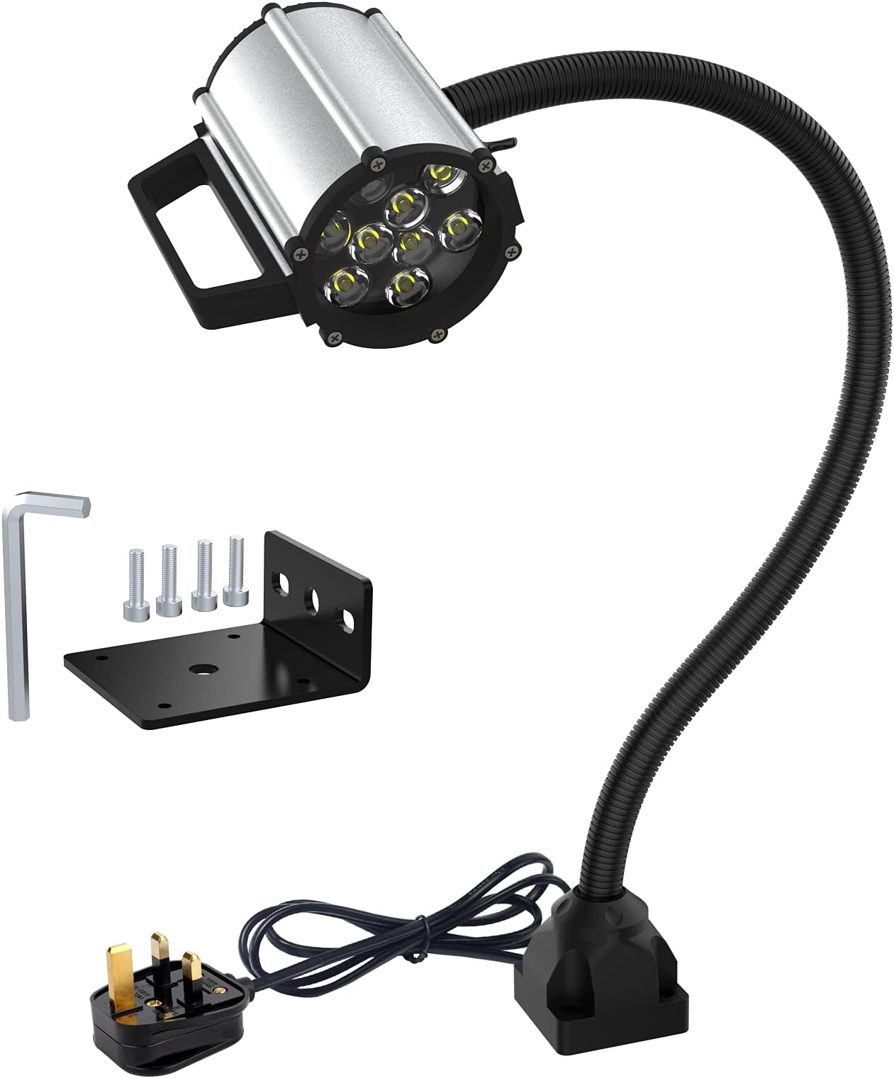 LED Work Light, IP66 Waterproof Flexible Gooseneck Light 700 Lumen 120 ...