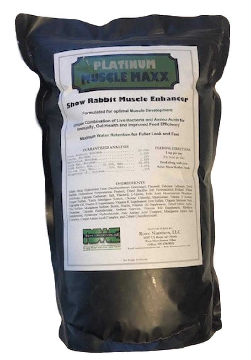 Amazon.com: Rowe Platinum Muscle Maxx Show Rabbit Muscle Enhancer (12LB ...