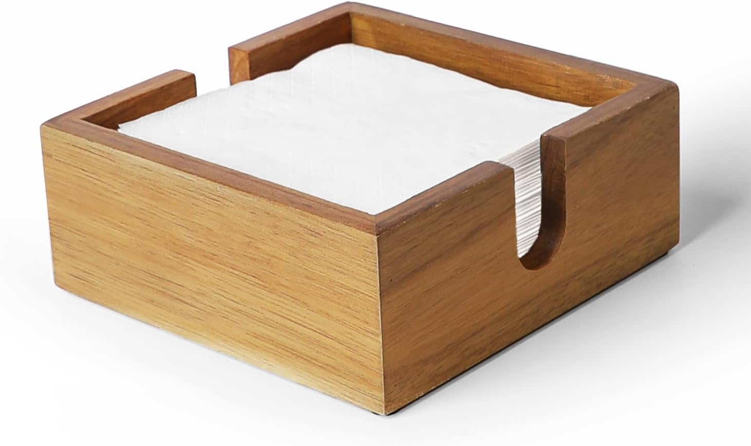 Amazon.com: Napkin Holder for Table, Wooden Napkin Dispenser with Side ...