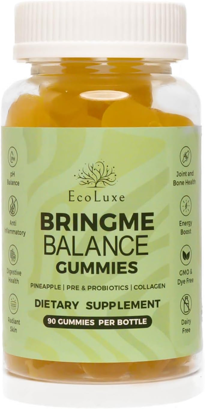 Amazon.com: EcoLuxe BRINGME Balance: Pre & Probiotic, Collagen Gummies ...