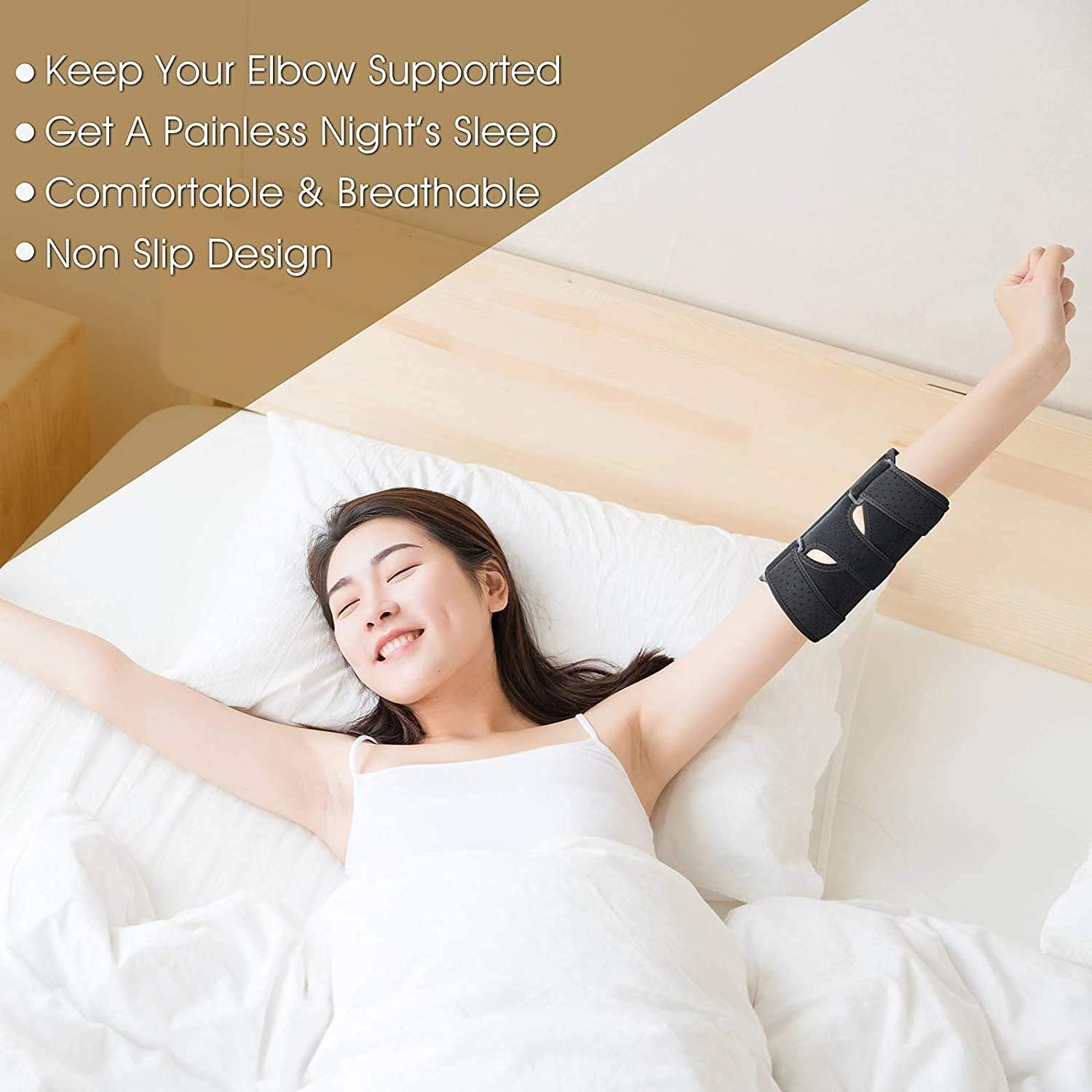 VKWE Elbow Brace Elbow Support for Men Women Pain Relief, Adjustable ...