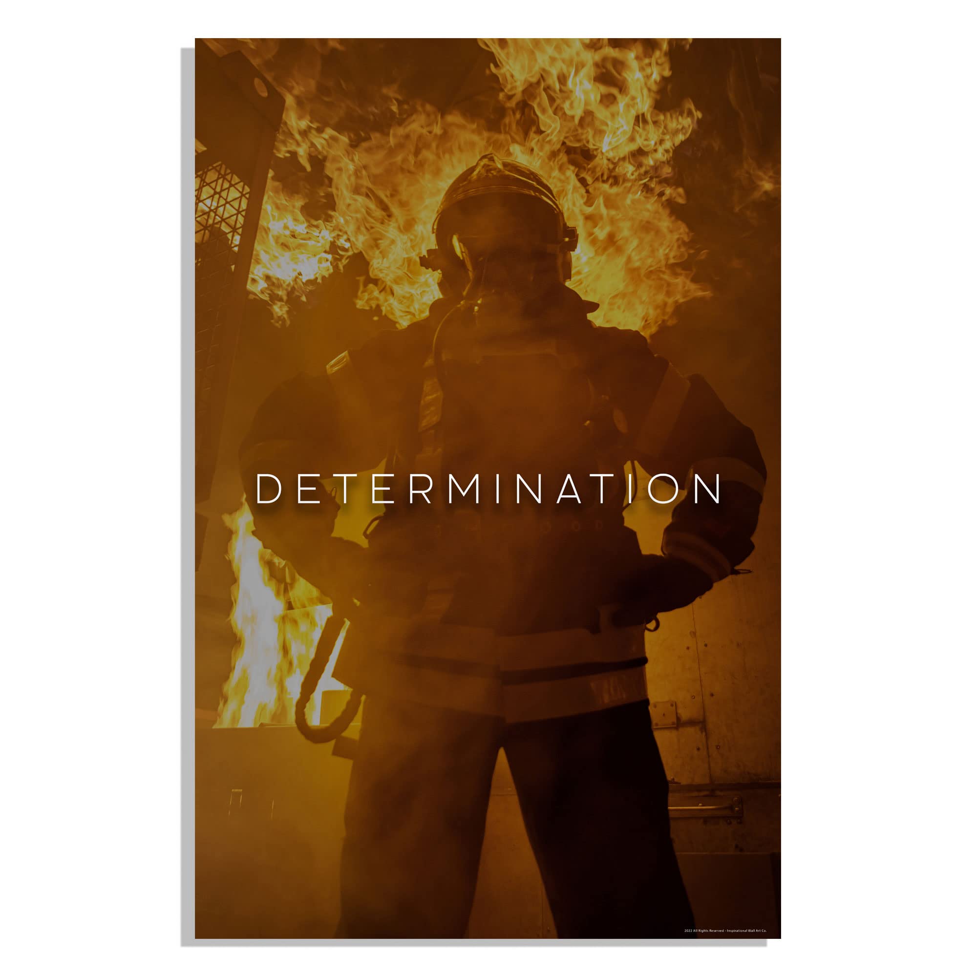 Amazon.com: Inspirational Wall Art Co. - Determination - Firefighter ...