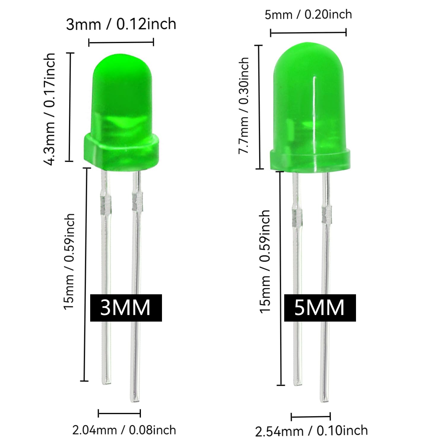 Snapklik.com : 200Pcs 3mm LED Light Emitting Diodes Assortment Kit ...