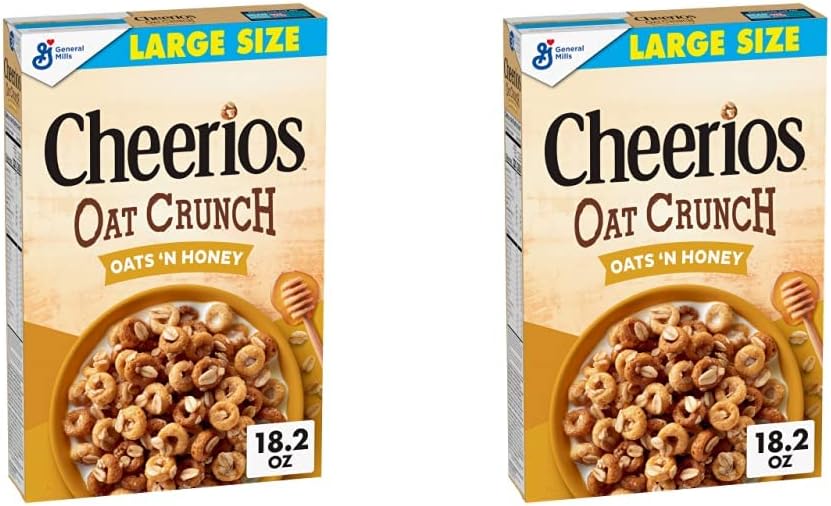 Amazon.com: Cheerios Oat Crunch Oats & Honey Oat Breakfast Cereal ...