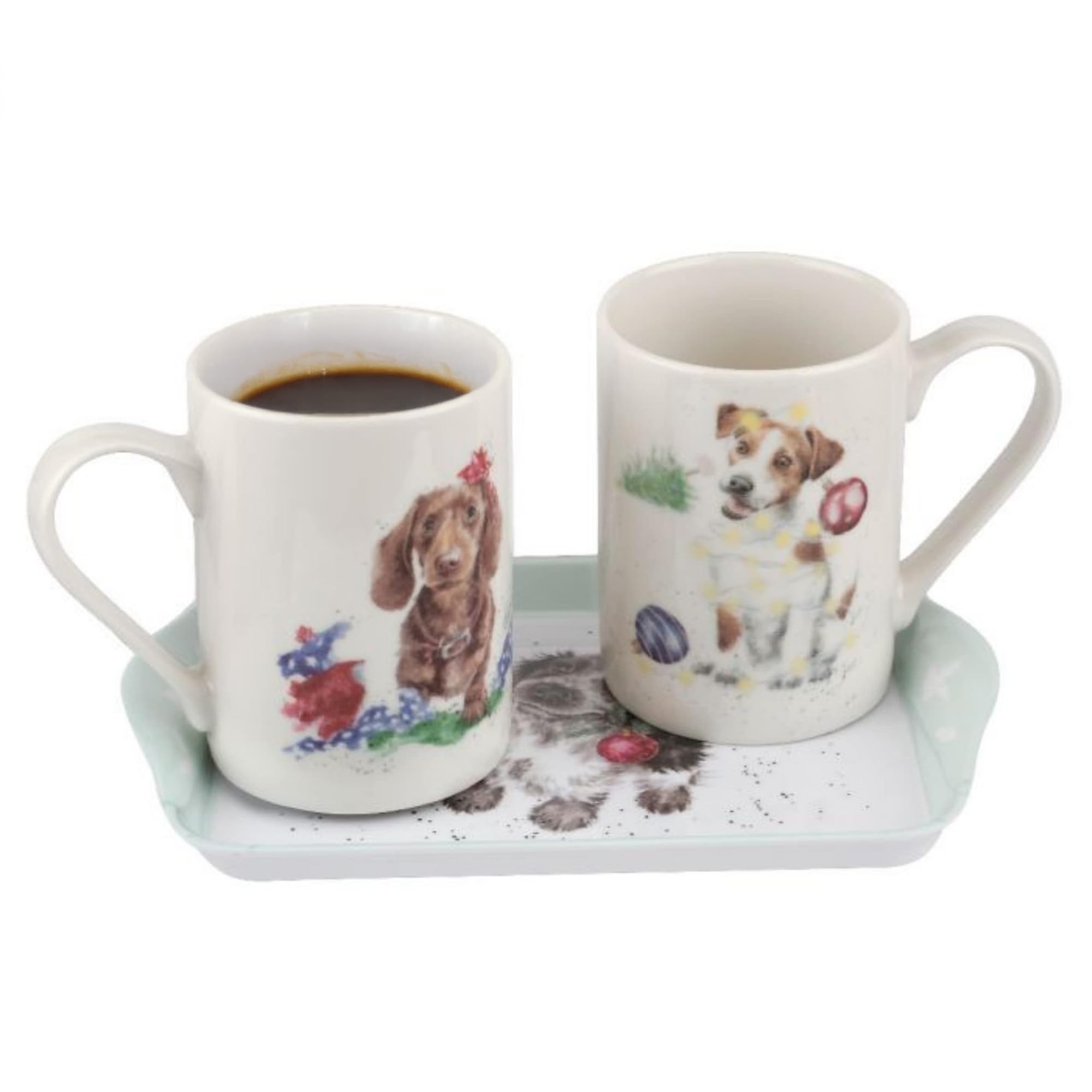 Amazon.com: Spode Wrendale Designs Santa's Helpers 3-Piece Mug & Tray ...