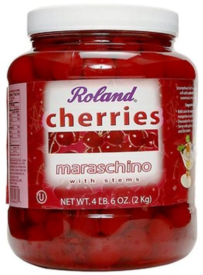 Amazon.com : Roland Maraschino Cherries W/Stems, 4-Pounds : Grocery ...