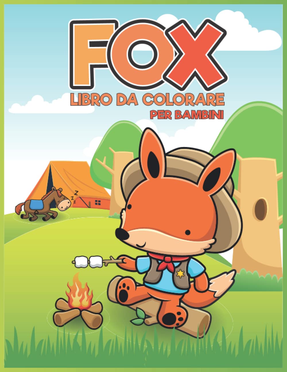 Buy Fox Libro da colorare per bambini: Disegni di volpi carino da ...